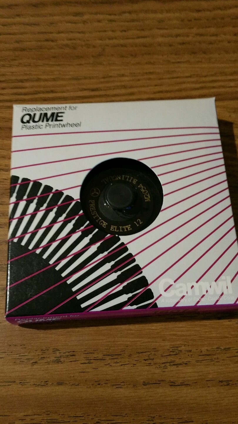 NOS Camwil brand daisy print wheel for Qume printers font Prestige ...
