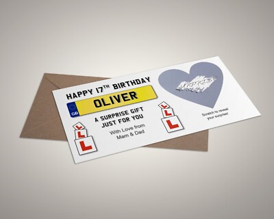 DRIVING LESSON 17th BIRTHDAY SCRATCH CARD LEARN TO DRIVE | eBay UK