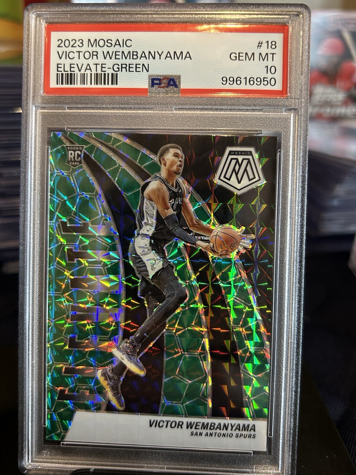 2023-24 Panini Green Mosaic Prizm Elevate Victor Wembanyama RC Rookie ...