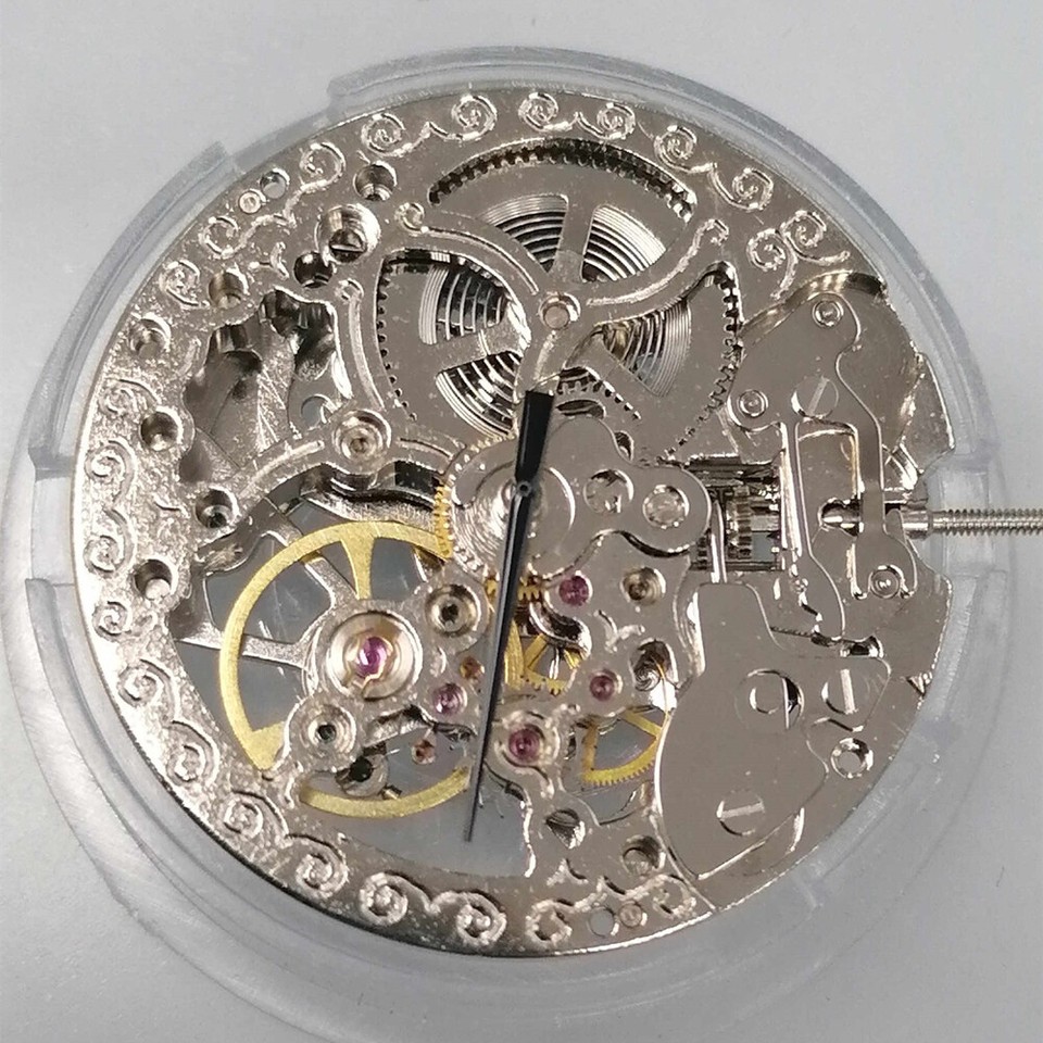 Asian Silver Tianjin TY2807 T16 Hollow Automatic Mechanical Movement ...
