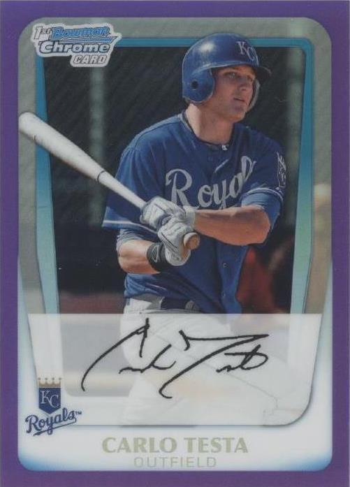 2011 Bowman - Chrome Prospects Carlo Testa #BCP9 Purple Refractor /700 ...