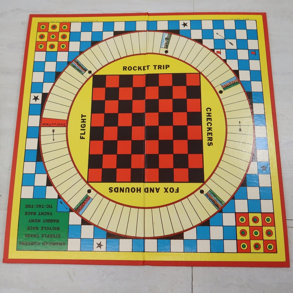 Junior Combination Board Game 18 Games In One Milton Bradley Vintage ...