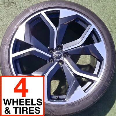 4 Factory Audi RSQ8 Wheels Tires 23 inch Q8 RS SQ8 Genuine Original Y ...
