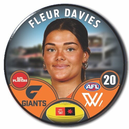 AFLW S8 GWS Giants Football Club - DAVIES, Fleur | eBay
