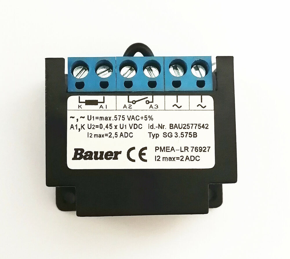 Replace Bauer Typ SG 3.575B BAU2577542 U1=max.575VAC+5% motor brake ...