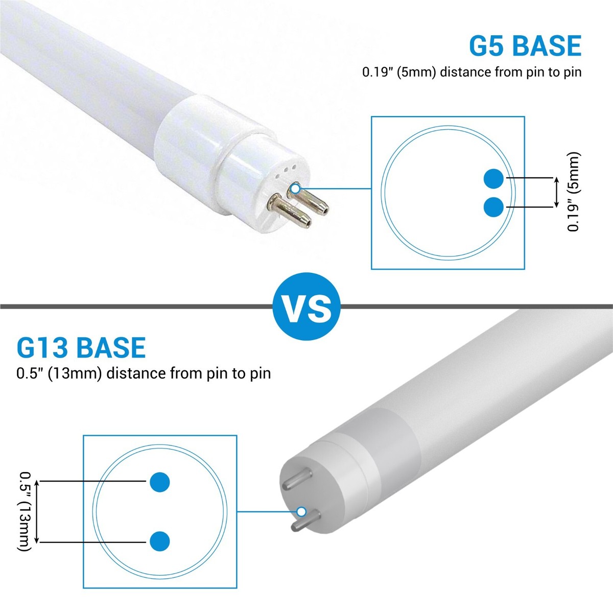 Replacement 18 NYLL 18 Inch 18 Plug Play LED Tube Daylight 6000K T8 LED ...
