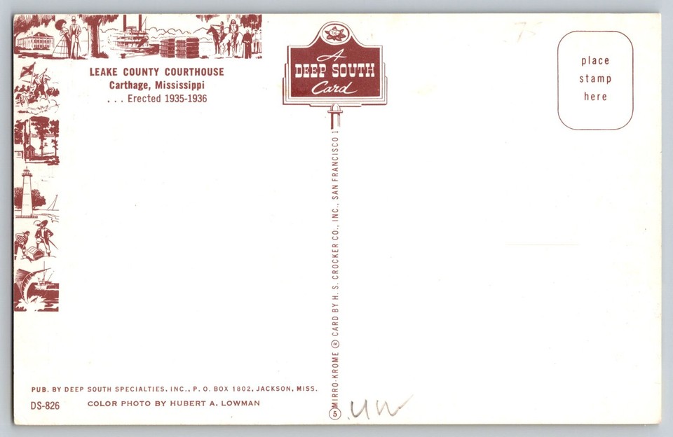 Postcard Greetings Carthage Mississippi - w Cars - Unposted Chrome | eBay