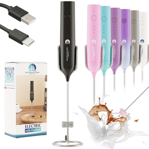 Rechargeable Milk Frother, 3 Speed Frother Wand Handheld Foam Maker ...