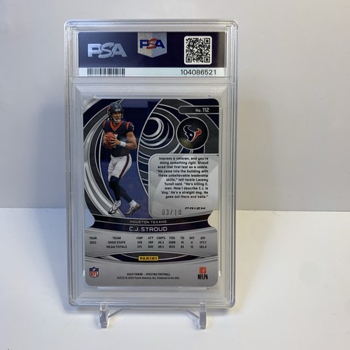 2023 Panini Spectra CJ Stroud Universal Die-Cut /10 Psa 8 Rc | eBay