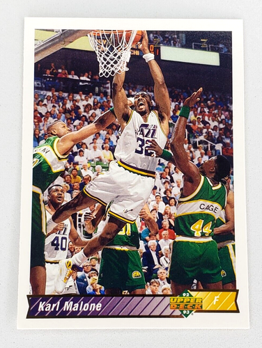 1992-93 Upper Deck Basketball Karl Malone #112 Utah Jazz NBA HOF " The ...