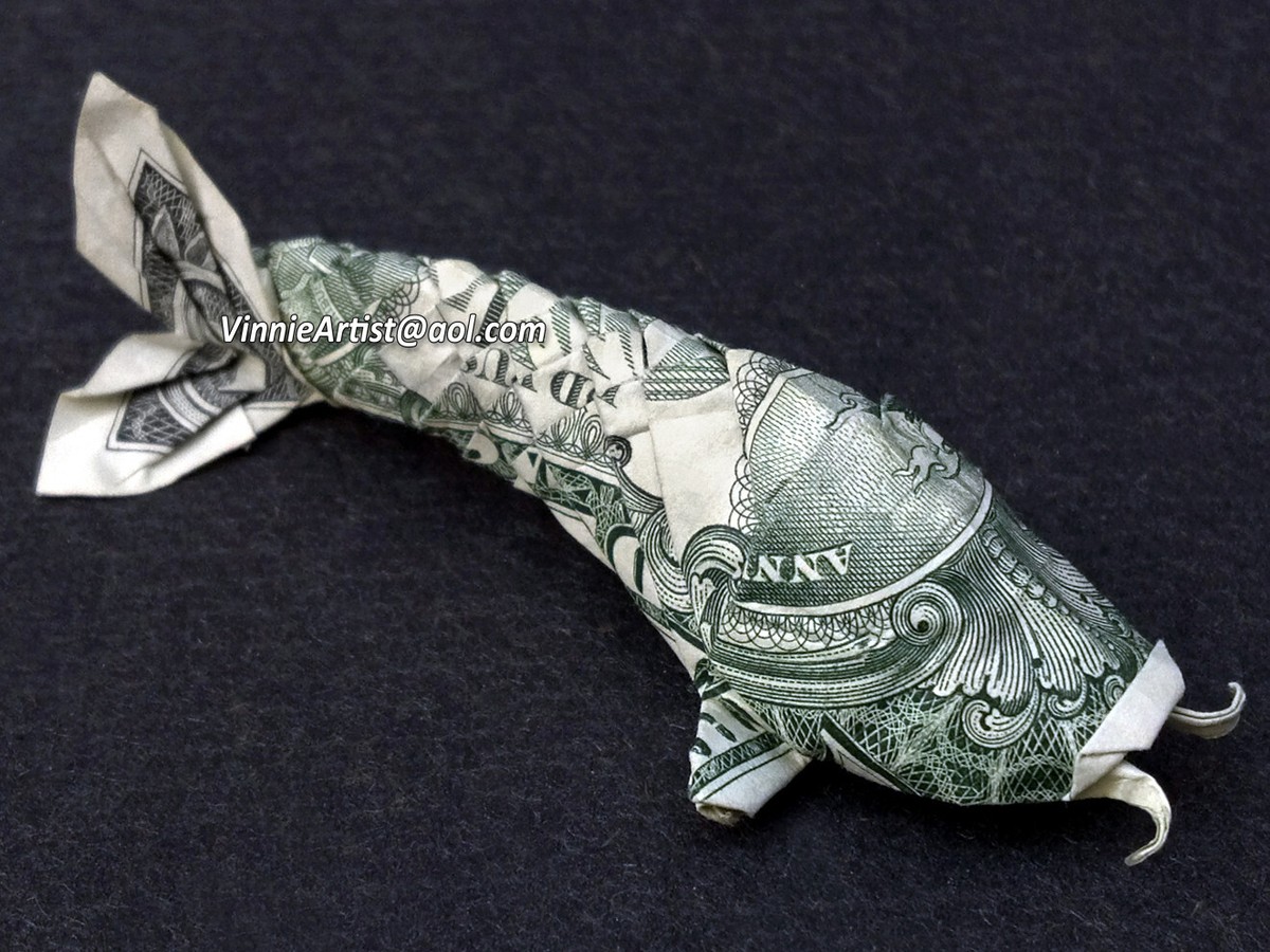 Dollar Bill Folding Fish Paper Money Origami With American Dollar