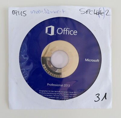 MS Office 2013 Professional DVD OEM Vollversion mit Datenträger deutsch ...
