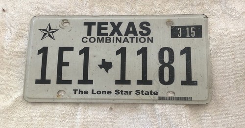 Obsolete 2015 TEXAS "COMBINATION" LICENSE PLATE | eBay