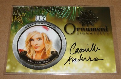 2015 Benchwarmer CAMILLE ANDERSON Holiday #28 ORNAMENT Auto WEDDING ...