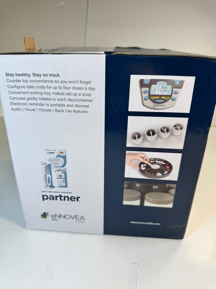 Ennovea 14 Day Pill Planner Carousel Automatic Alarm Reminder ...