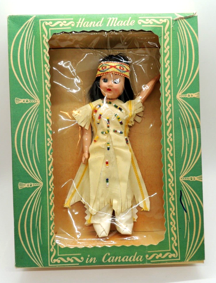 Vintage Native American Doll Original Box Hand Made Canadas Most ...