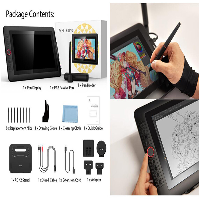 Refurbished XP-Pen Artist 13.3 Pro Graphic Drawing Tablet Tilt ±60° 8 ...