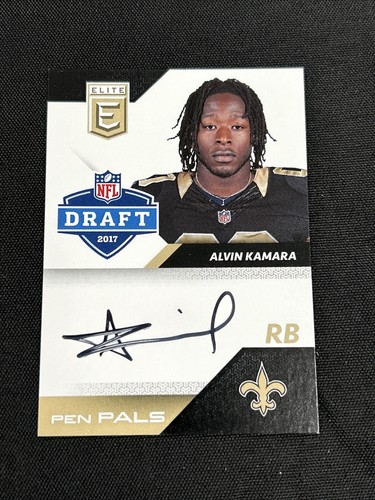 Alvin Kamara Rookie Auto 2017 Panini Elite Pen Pals #AK On Card ...