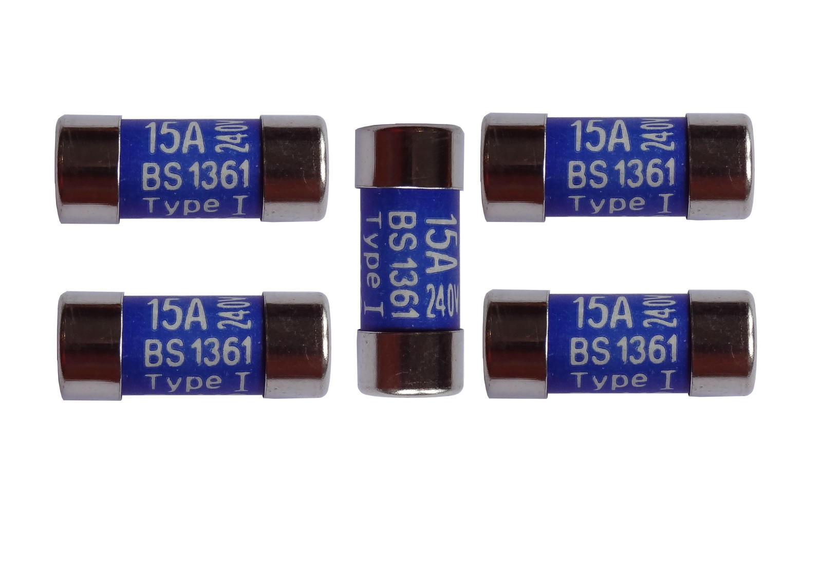 15A Consumer Unit Fuses (5 Pack) BS1361 15 Amp Fuse-box / Cartridge ...