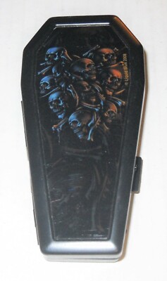 Gothic Photo Black Metal Coffin Cigarette Case/Stash Box, Skeleton Pile ...