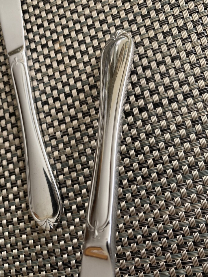 47 Pc Reed & Barton Select SOLANGE Stainless Steel Flatware Set Fork ...