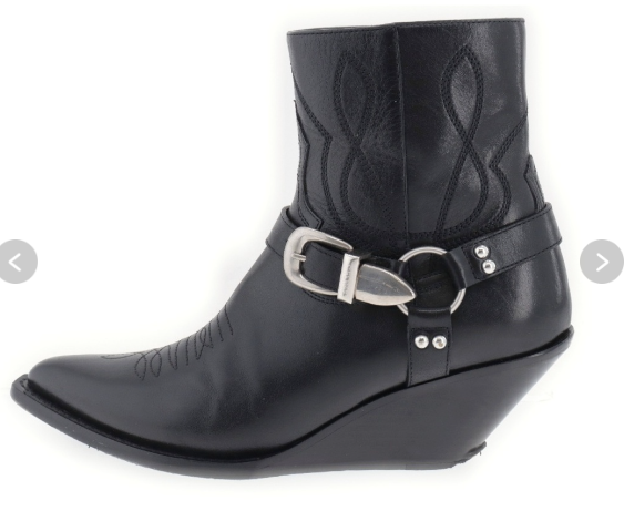 CELINE Moon Harness Side Zip Belted Chelsea Black BE 0252 CELINE Moon Harness Side Zip Belted Chelsea Black BE 0252