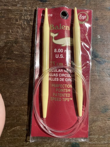Boye Balene Circular Knitting Needles Vintage Size 11 Length 29 Inches ...