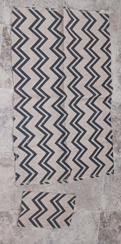 Burlap Fabric Remnant Chevron Print | eBay