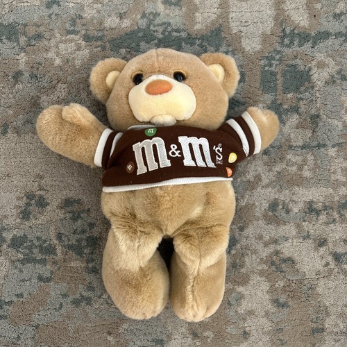 Vintage 1987 Mars M&M's Brown Shirt Teddy Bear 15" Plush Stuffed Animal ...