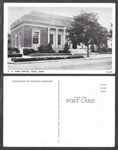 Old Ohio Postcard - Troy - Post Office | eBay