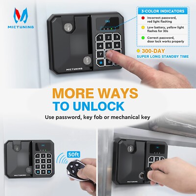 Wireless RV Keyless Entry Door Lock Led Keypad Deadbolt NFC Fob for ...