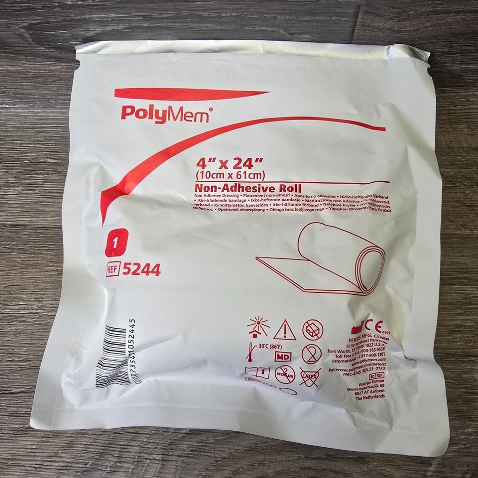 PolyMem Foam Dressing 4 X 24 Inch Roll Non-Adhesive Sterile Cut CUSTOM ...