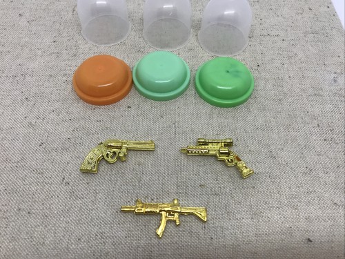 Gumball Machine Micro mini toy gold guns toys lot of 3 with Small ...