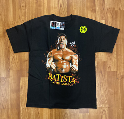 2007 Youth Large WWE Wwf Wcw Wrestling BATISTA Tee Shirt The Animal ...