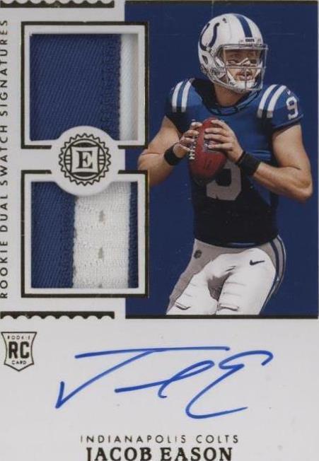 2020 Panini Encased - Rookie Dual Swatch Signatures Jacob Eason #RSS-JE ...