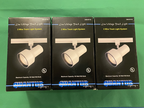 Quantus Lighting Line Voltage Track Lights White 349-6115 Wire System ...