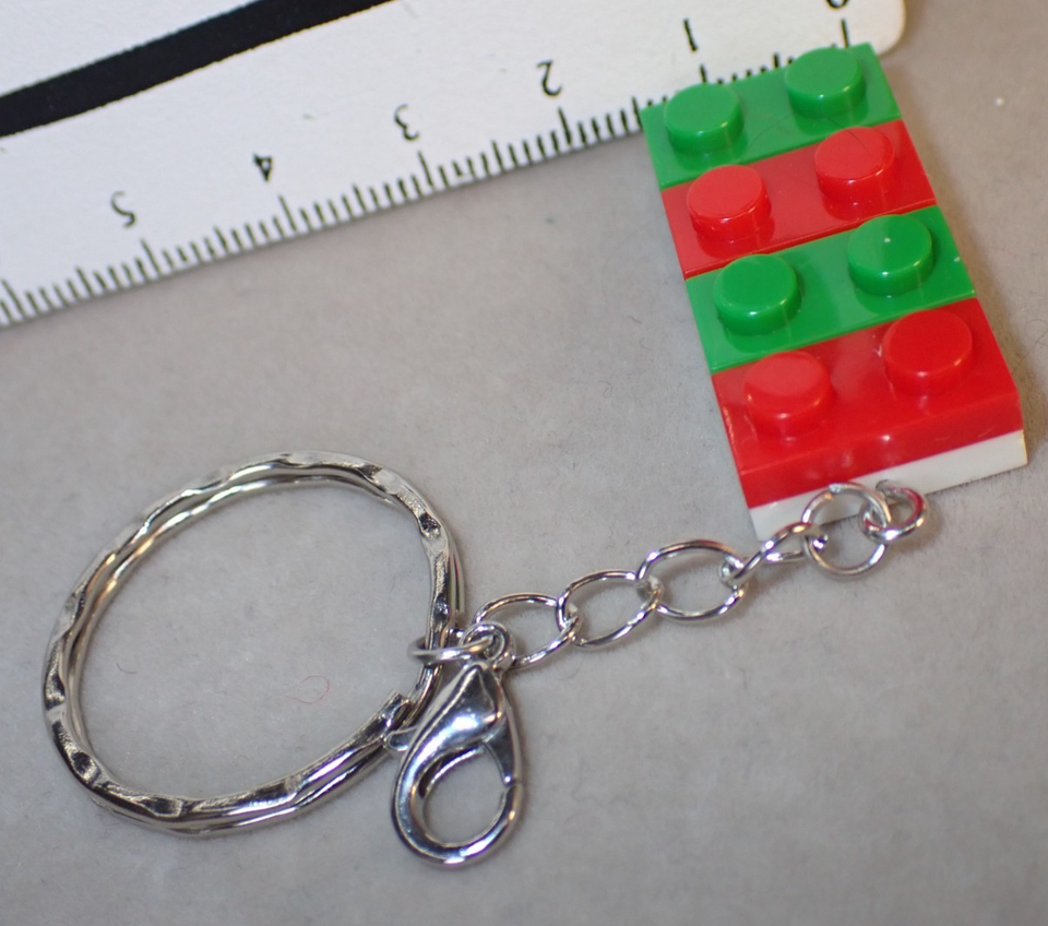 Toy Brick Shaped Resin Decoration Keyring Keychain chain key will fit ...