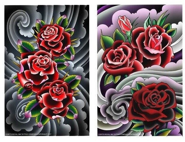 "11 Roses" Tattoo Flash,11x17 New for 2018 | eBay