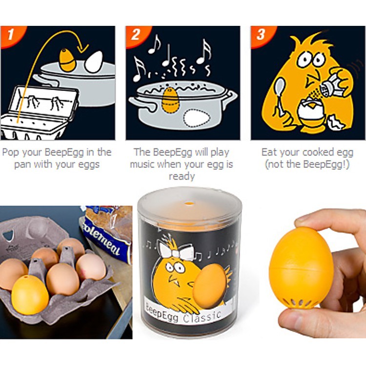 BrainStream BeepEgg Musical / Singing Floating Egg Timer - Travel ...
