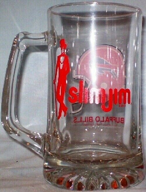 NEW VTG 1991 Collectors Edition NFL Buffalo Bills Slim Jim Glass Beer ...