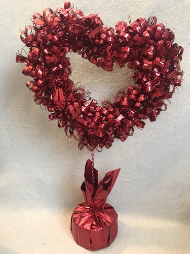 Heart ️16” Tinsel Table Decor .Centerpiece Valentines ..Wedding .Love ...