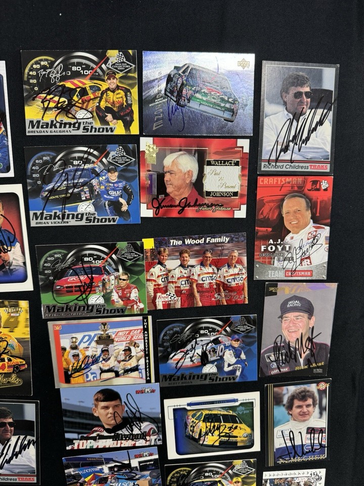 Massive NASCAR On Card Autographs 81 Total Signed Cards | eBay