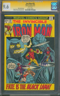 Iron Man #53 ⭐ CGC 9.6 SIGNED by JIM STARLIN ⭐ Black Lama Marvel Comic ...