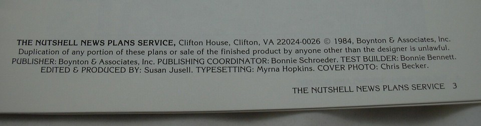 Nutshell News Plans Playtimes Past Miniature Easy to Make Toys Terry ...