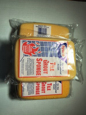 3 Pack Hydra Sponge Tile Grout Rounded Foam Sponge Flame Treated NEW ...