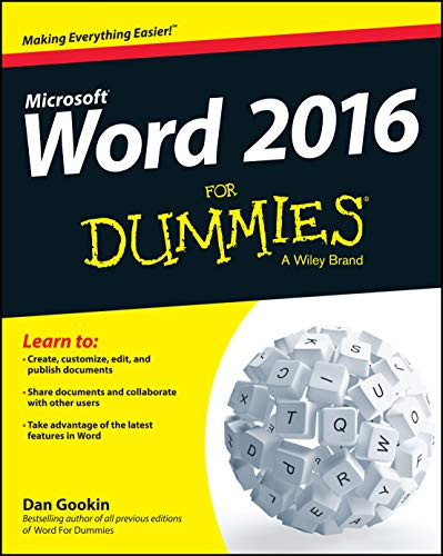 Word 2016 For Dummies (Word for Dummies) by Gookin Book The Cheap Fast ...