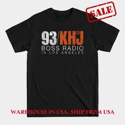 Rare 93 KHJ BOSS Radio In Los Angeles Black Cotton All size S-345XL ...