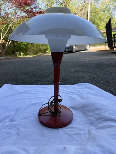 Vintage Underwriters Laboratories Red Metal Desk Lamp | eBay