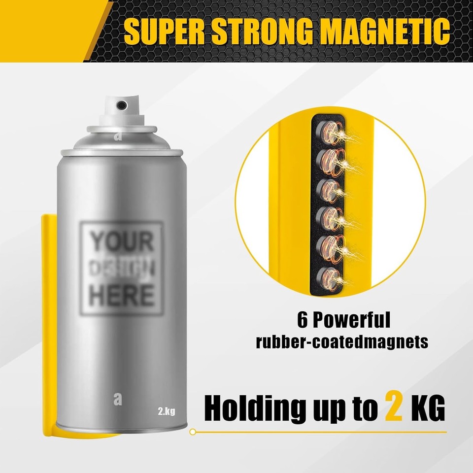 4 Pcs Magnetic Aerosol Spray Can Holder,Powerful Magnet Toolbox Bottle ...