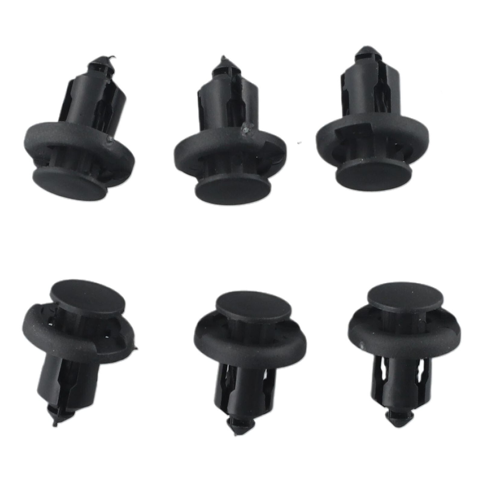 50pcs Auto Car Bumper Fender Retainer Push Black Nylon Clips Fastener ...